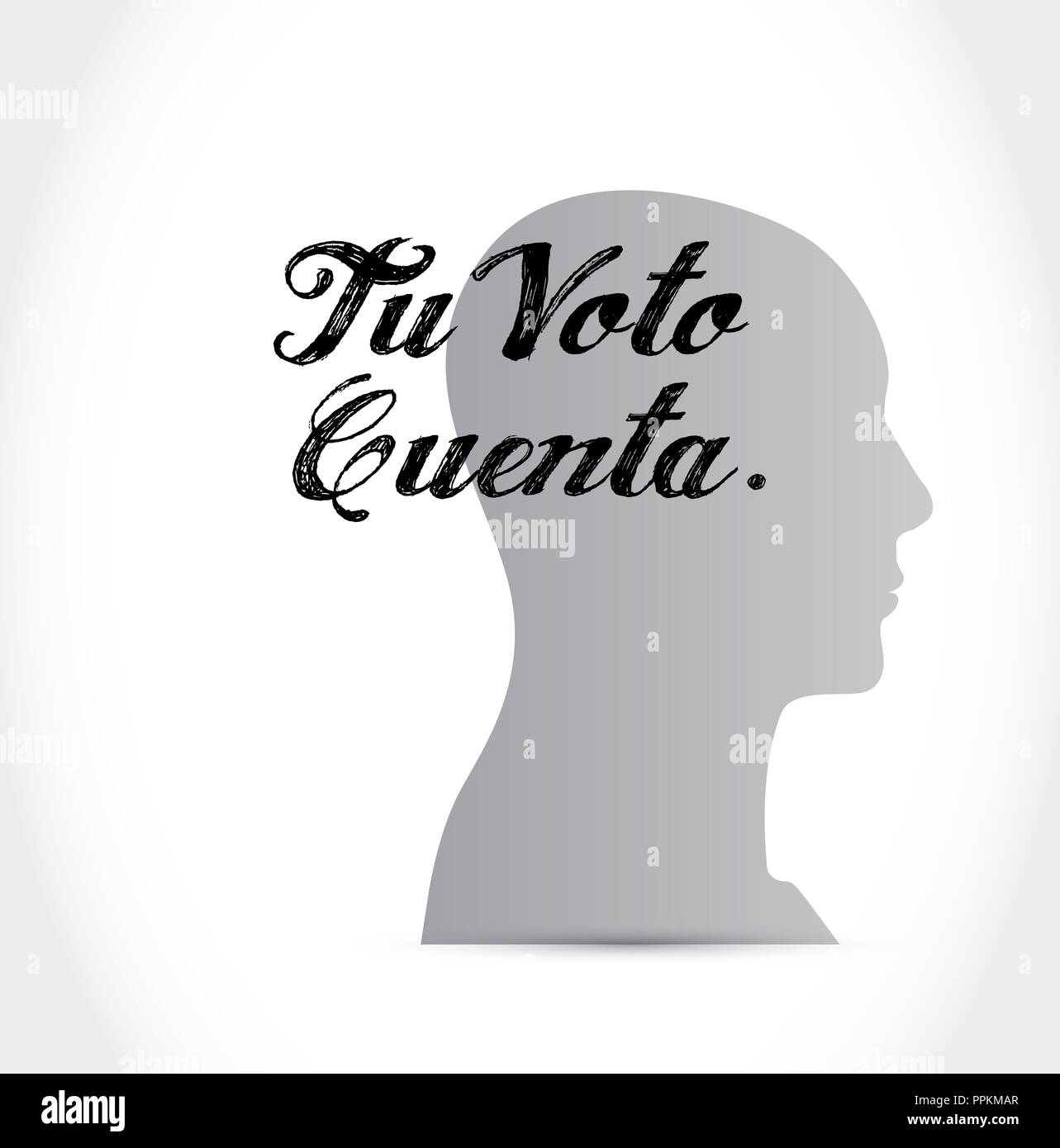 your vote counts in Spanish thinking concept illustration isolated over ...