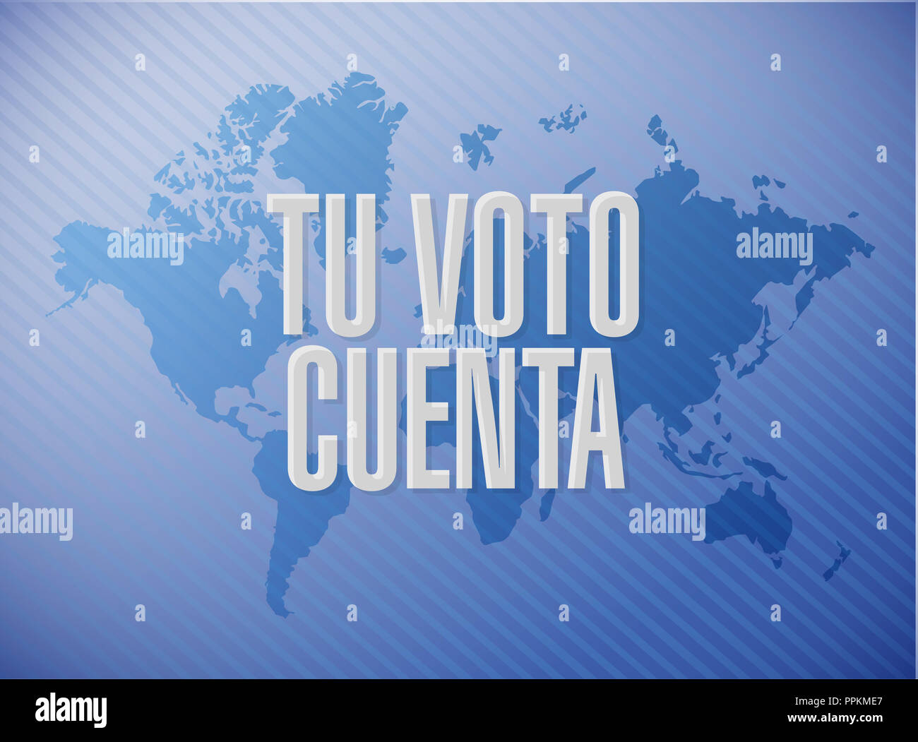 your vote counts in Spanish message concept illustration isolated over ...