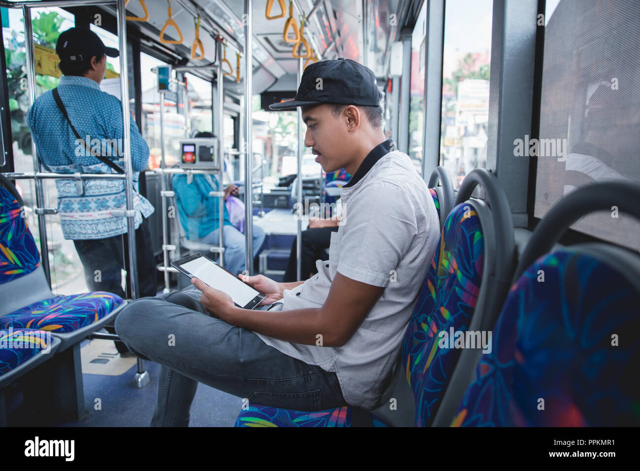 Man traveling bus using hi-res stock photography and images - Alamy