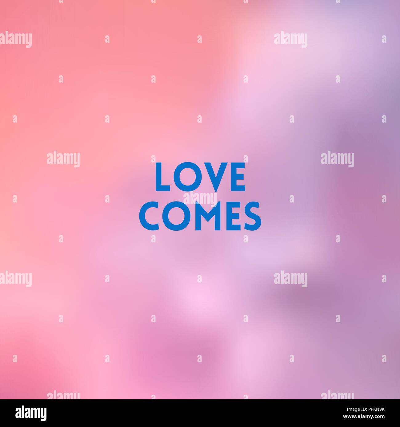 square blurred background - sunset colors With motivating quote Stock ...