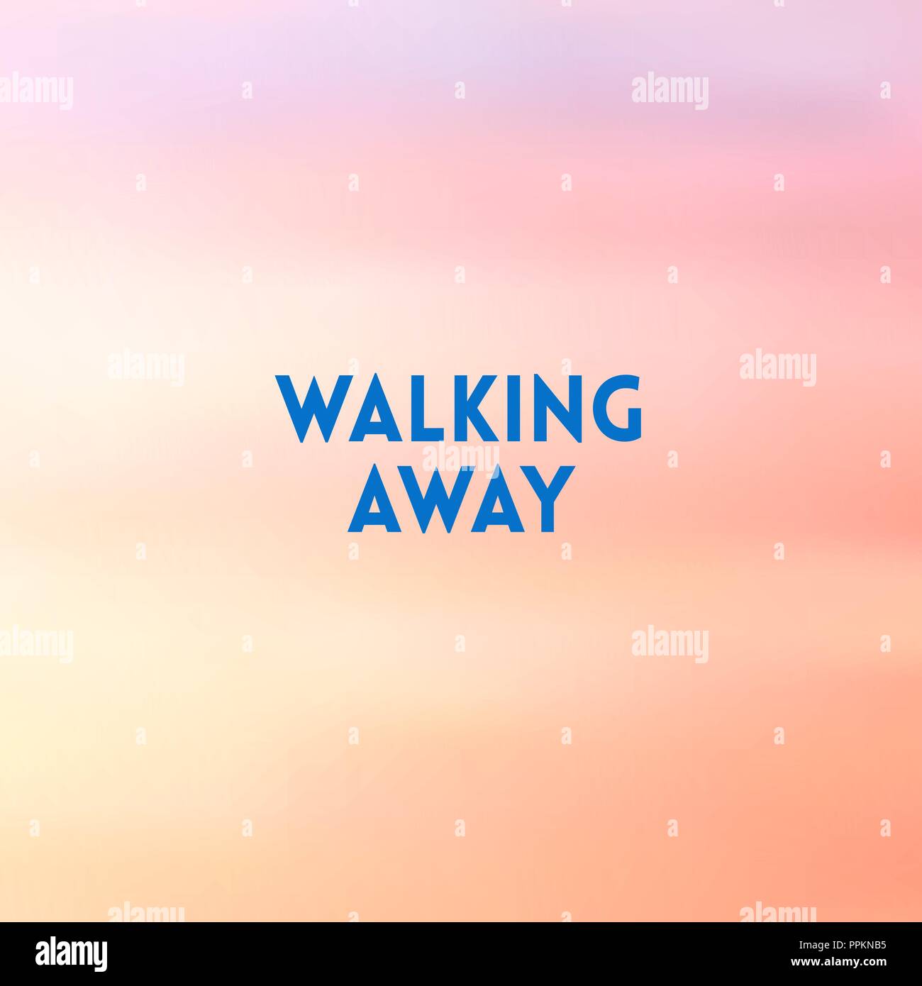 square blurred background - sunset colors With motivating quote Stock ...