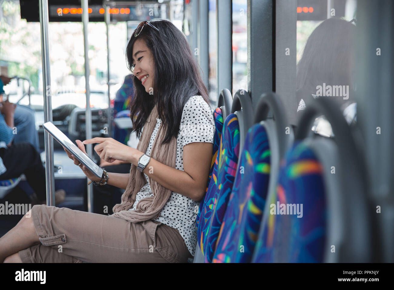 Business suit tablet bus hi-res stock photography and images - Alamy