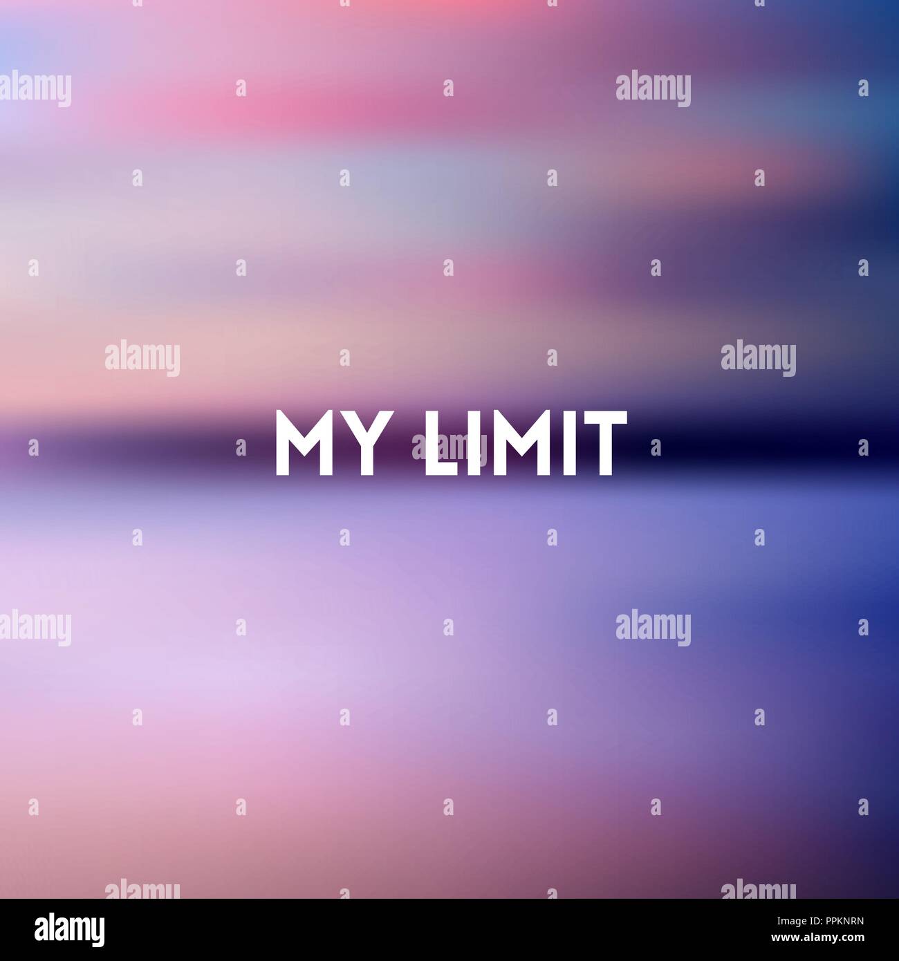 square blurred background - sunset colors With motivating quote Stock ...