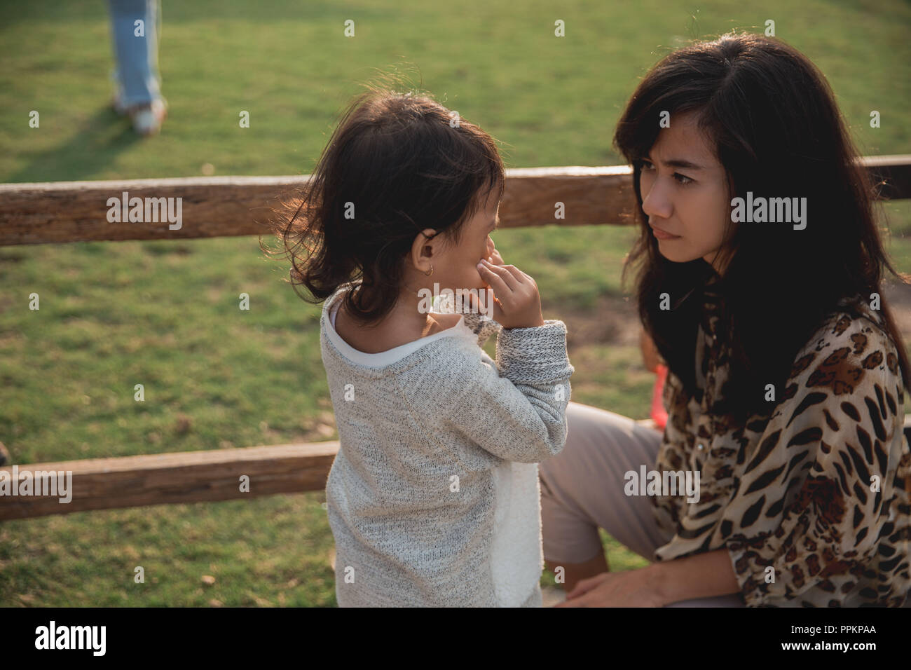 woman angry to her little daughter Stock Photo - Alamy