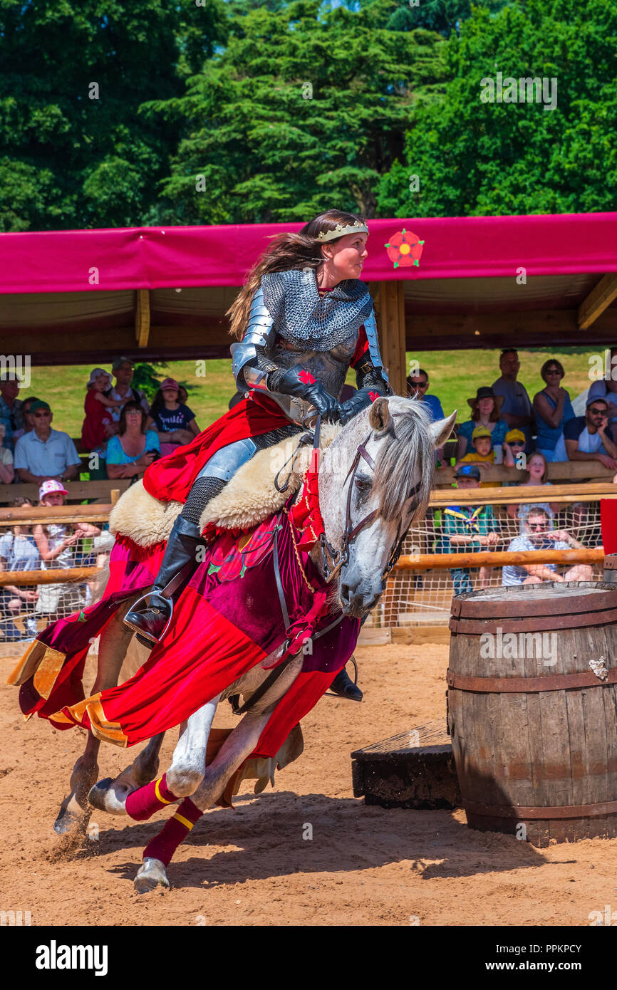 Warwick castle jousting hi-res stock photography and images - Alamy