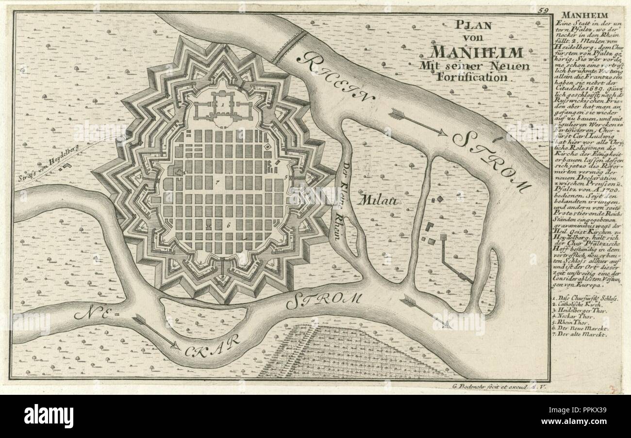 Bodenehr Mannheim c1715 Stock Photo - Alamy
