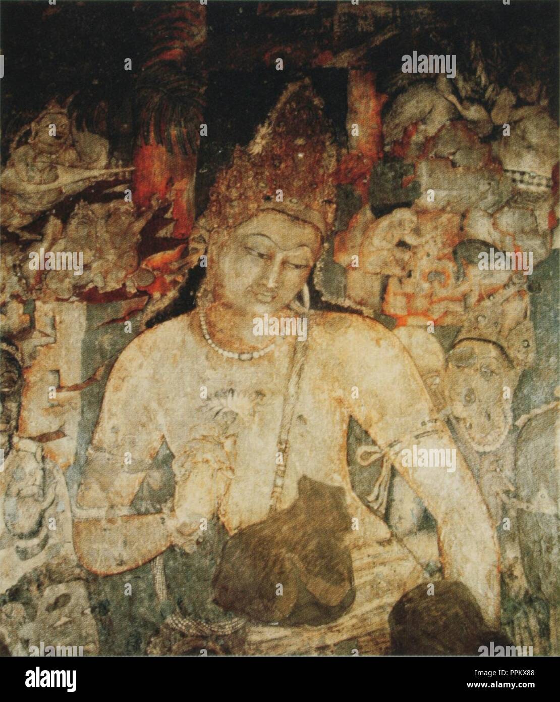 Bodhisattva Padmapani, cave 1, Ajanta, India Stock Photo - Alamy