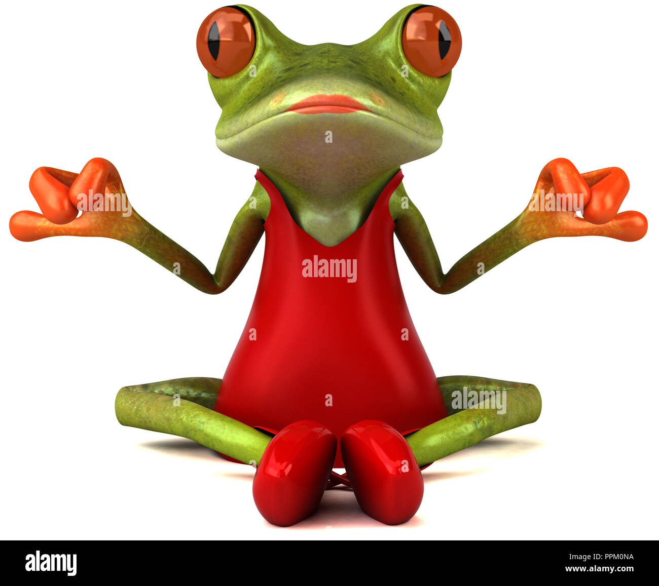 Fun frog - 3D Illustration Stock Photo - Alamy