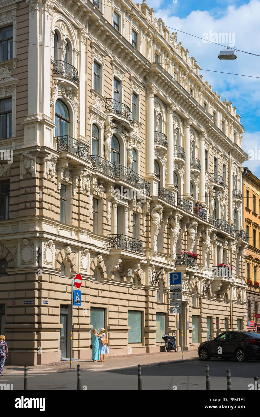 Riga art nouveau district hi-res stock photography and images - Alamy