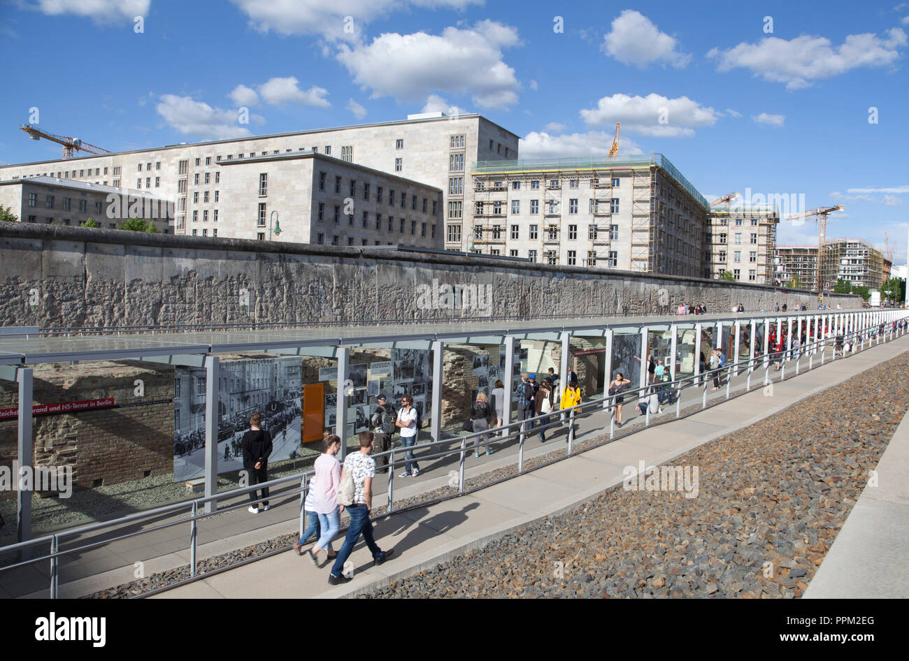 The Berlin Wall with Nazi Era photographs below Stock Photo - Alamy