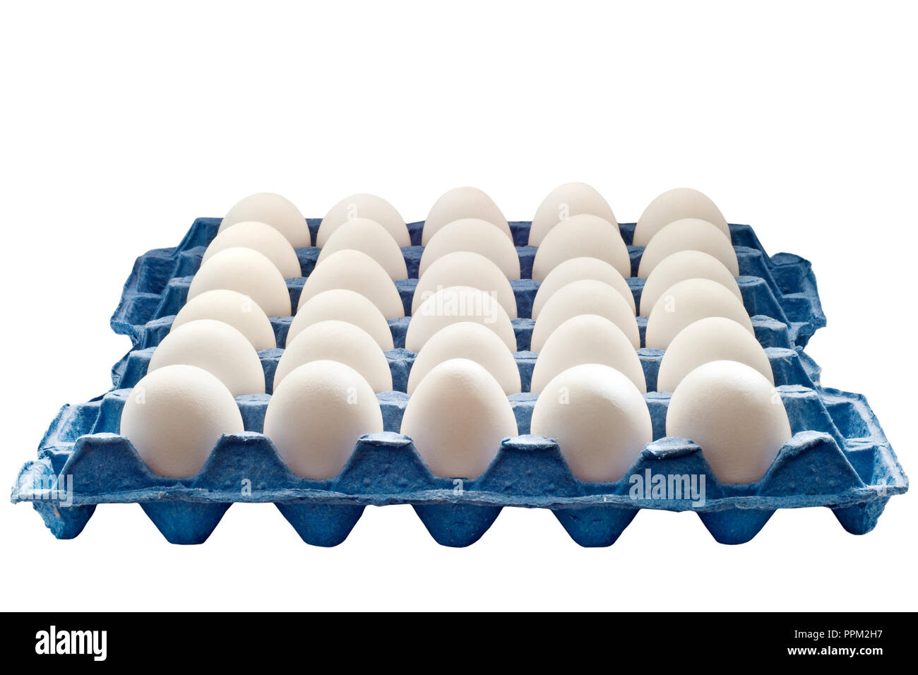 egg tray isolated on white background Stock Photo - Alamy