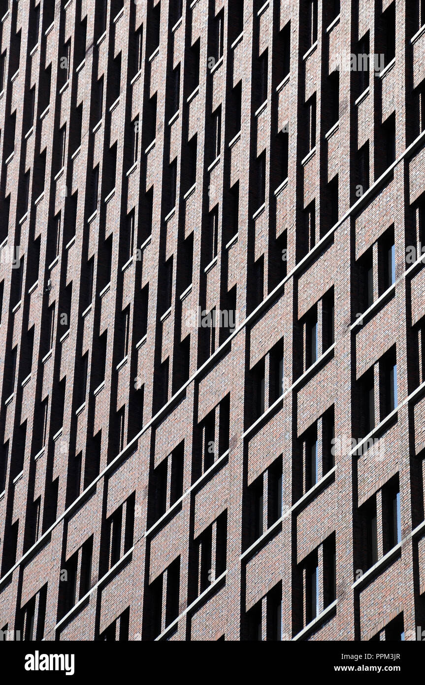Modern building and windows at Potsdamer Platz. Berlin, Germany Stock ...
