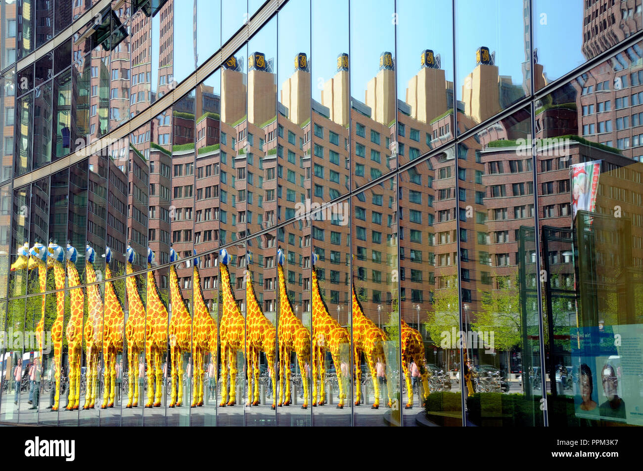 Modern building and windows at Potsdamer Platz. Berlin, Germany Stock ...
