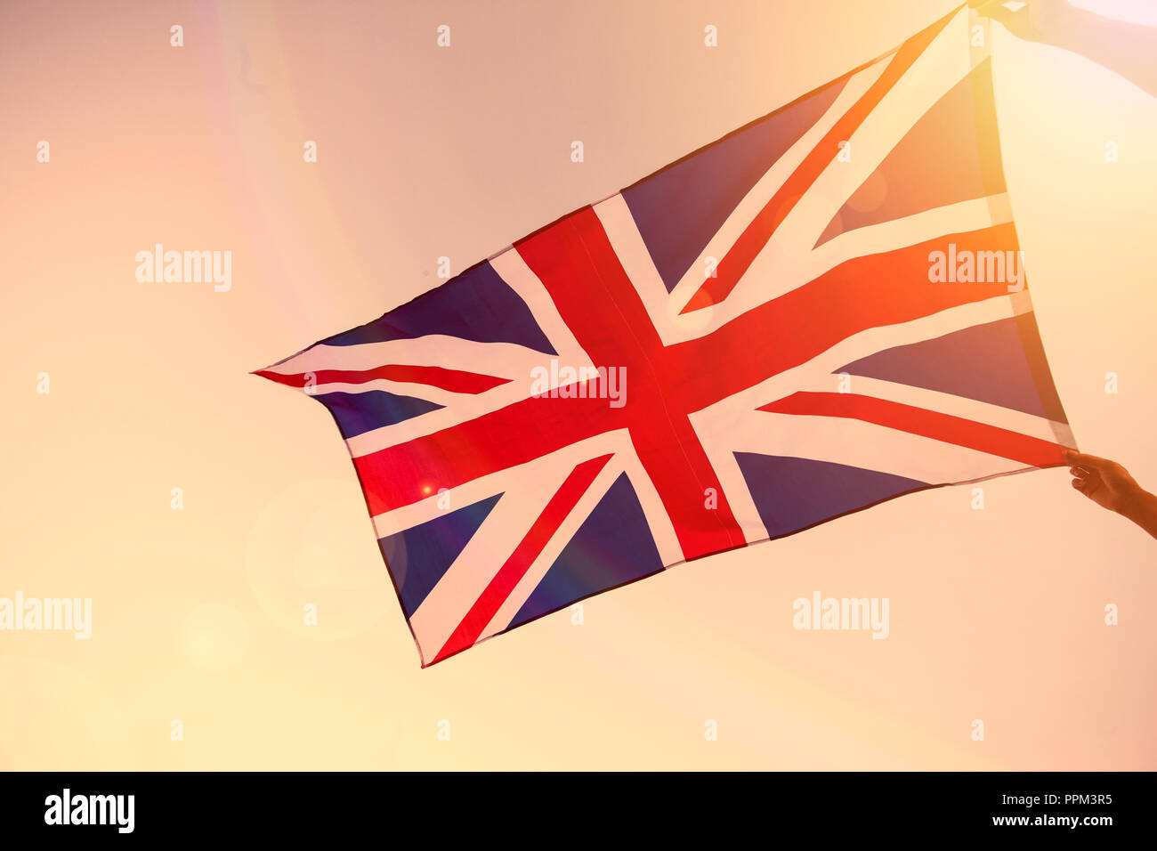 Waving uk flag hi-res stock photography and images - Alamy