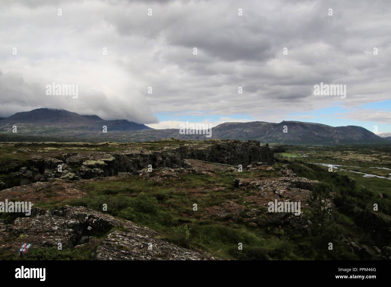 A view of Iceland where the geographic plates meet Stock Photo - Alamy