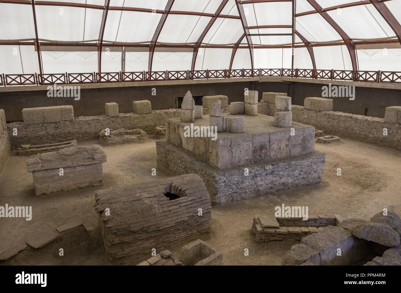 Viminacium, Serbia - May 1, 2018: Ruins of a roman emperor tomb at ...