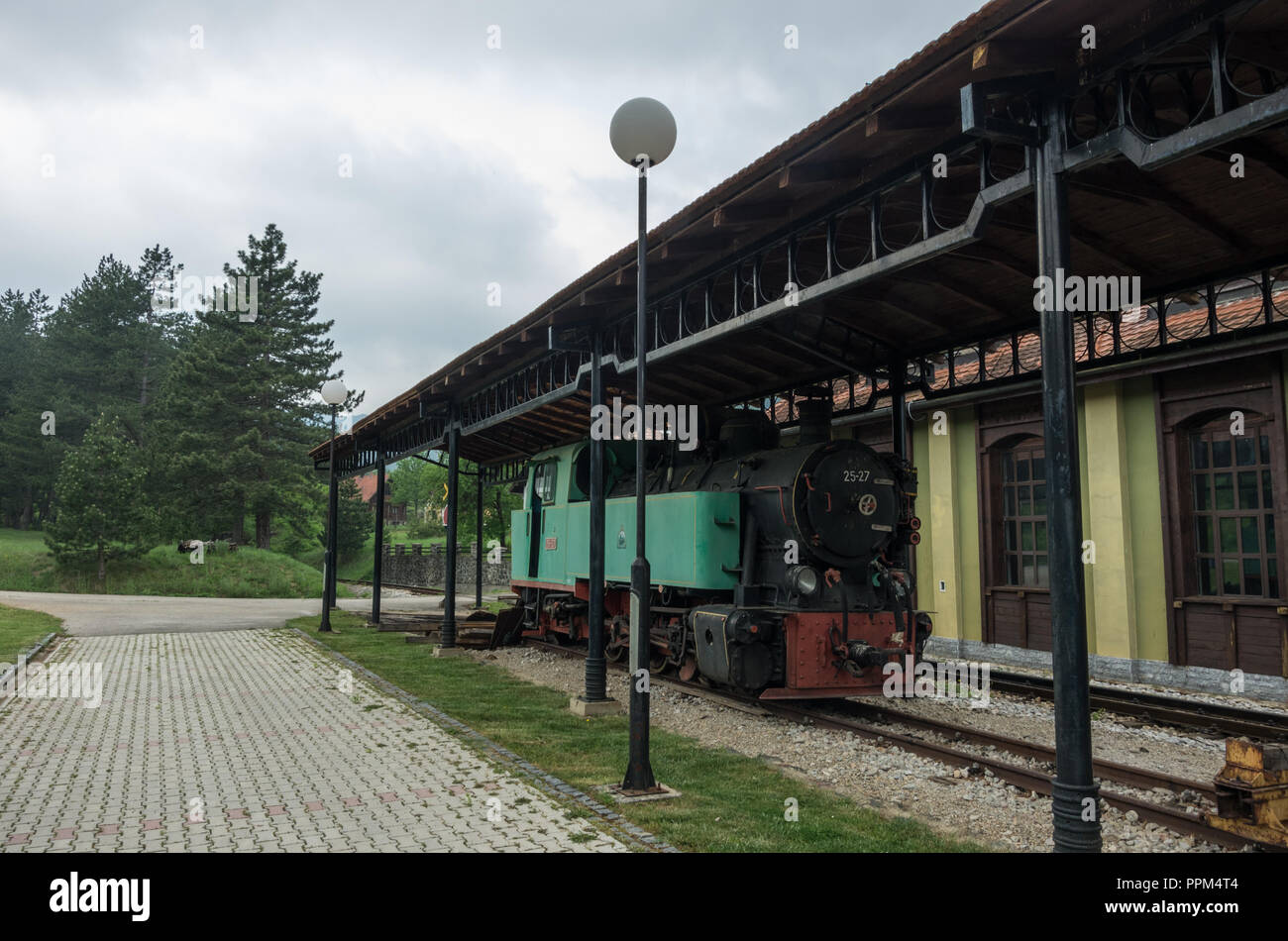 Sargan Vitasi, Serbia - May 6, 2018: Old steam trains in Sargan Vitasi ...