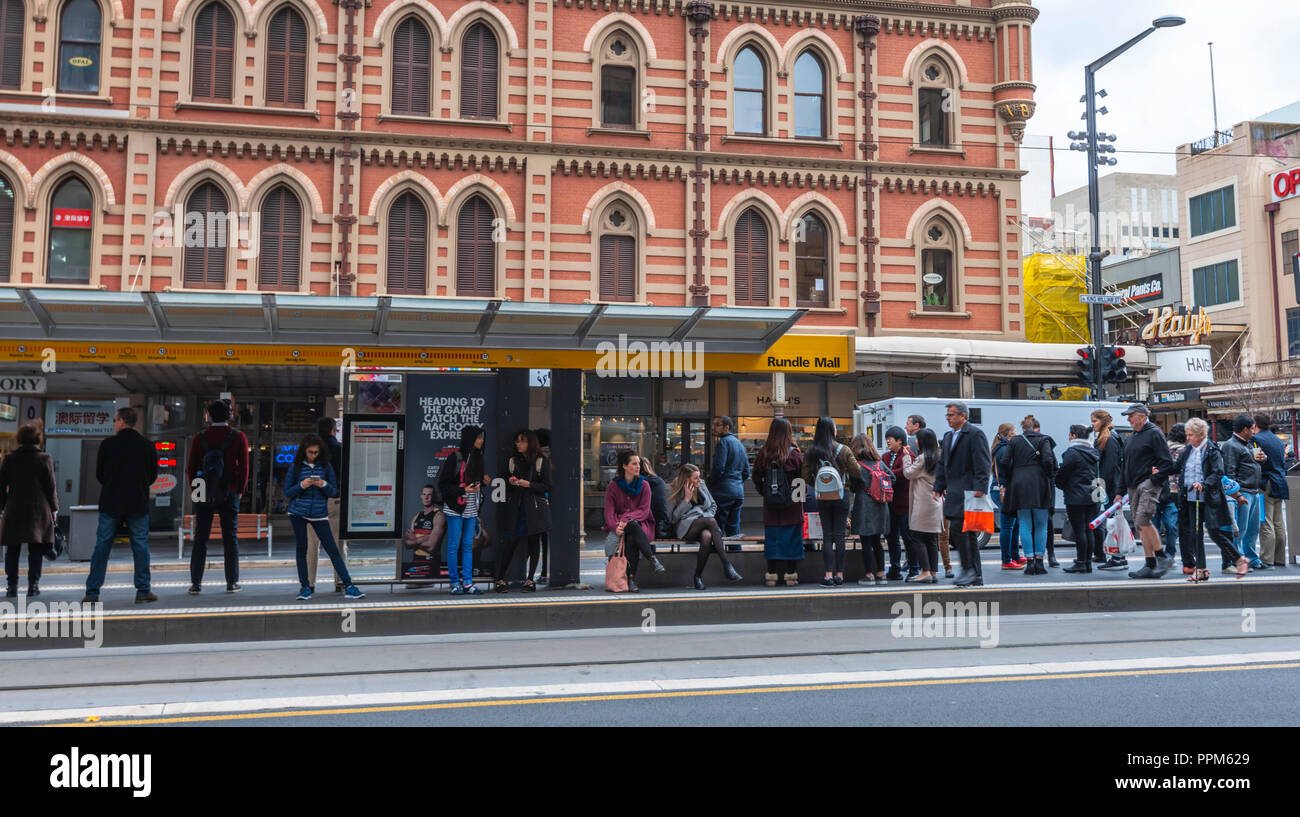 Bus stopp at Beehive Corner, King william street,, rundle mall ...