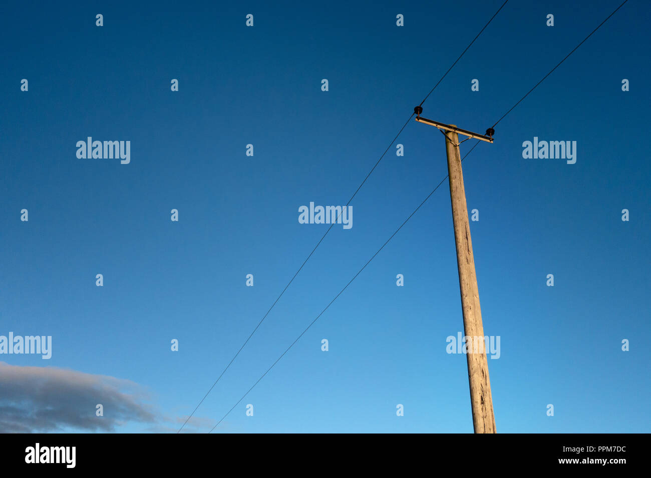 Electricity Pole Overhead Cables Uk High Resolution Stock Photography ...
