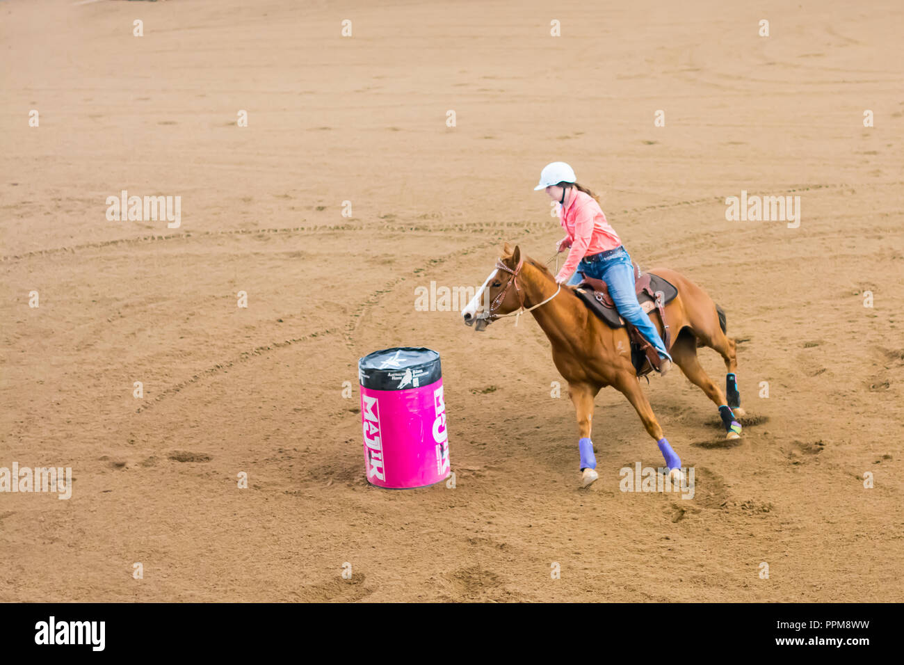 Competitor in the Australian Barrel Horse Association National Finals ...