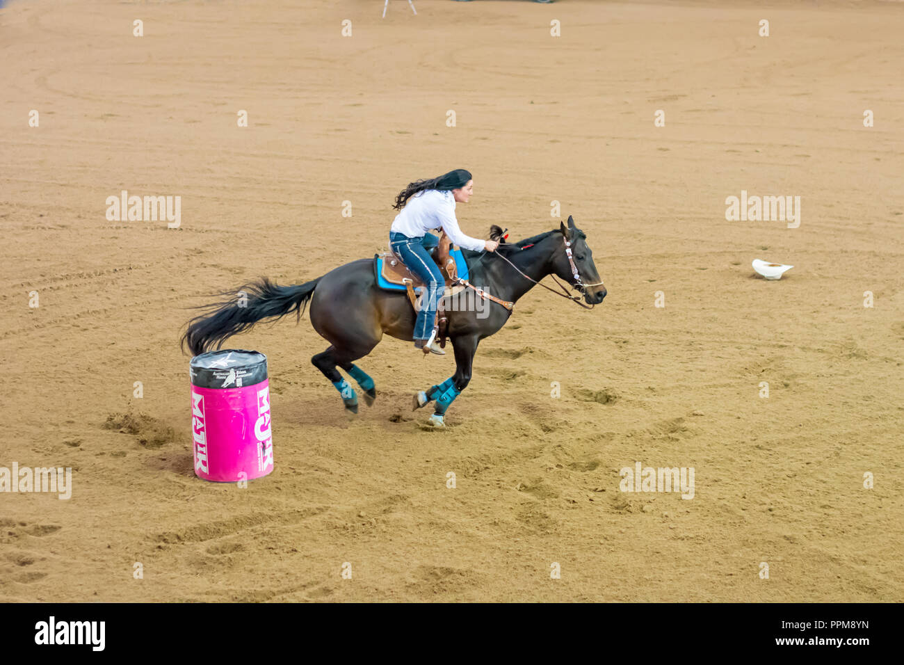Competitor in the Australian Barrel Horse Association National Finals ...