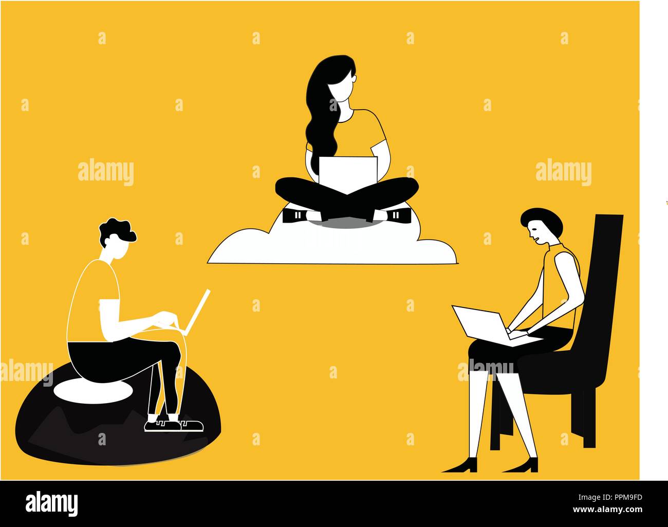 Technician working on network Stock Vector Images - Alamy