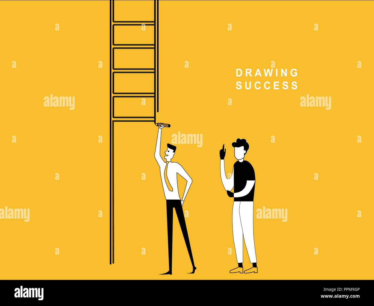 Man drawing Ladder Stock Vector Image & Art - Alamy