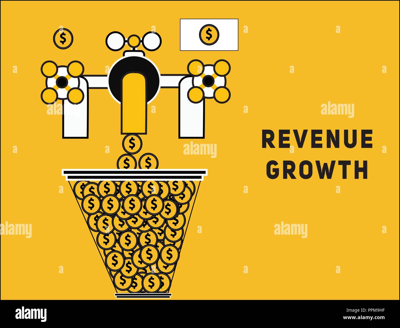 Money tap coins Stock Vector Images - Alamy