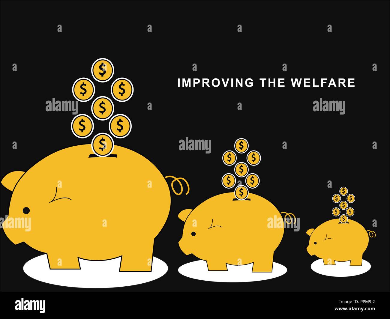 Saving budget Stock Vector Images - Alamy