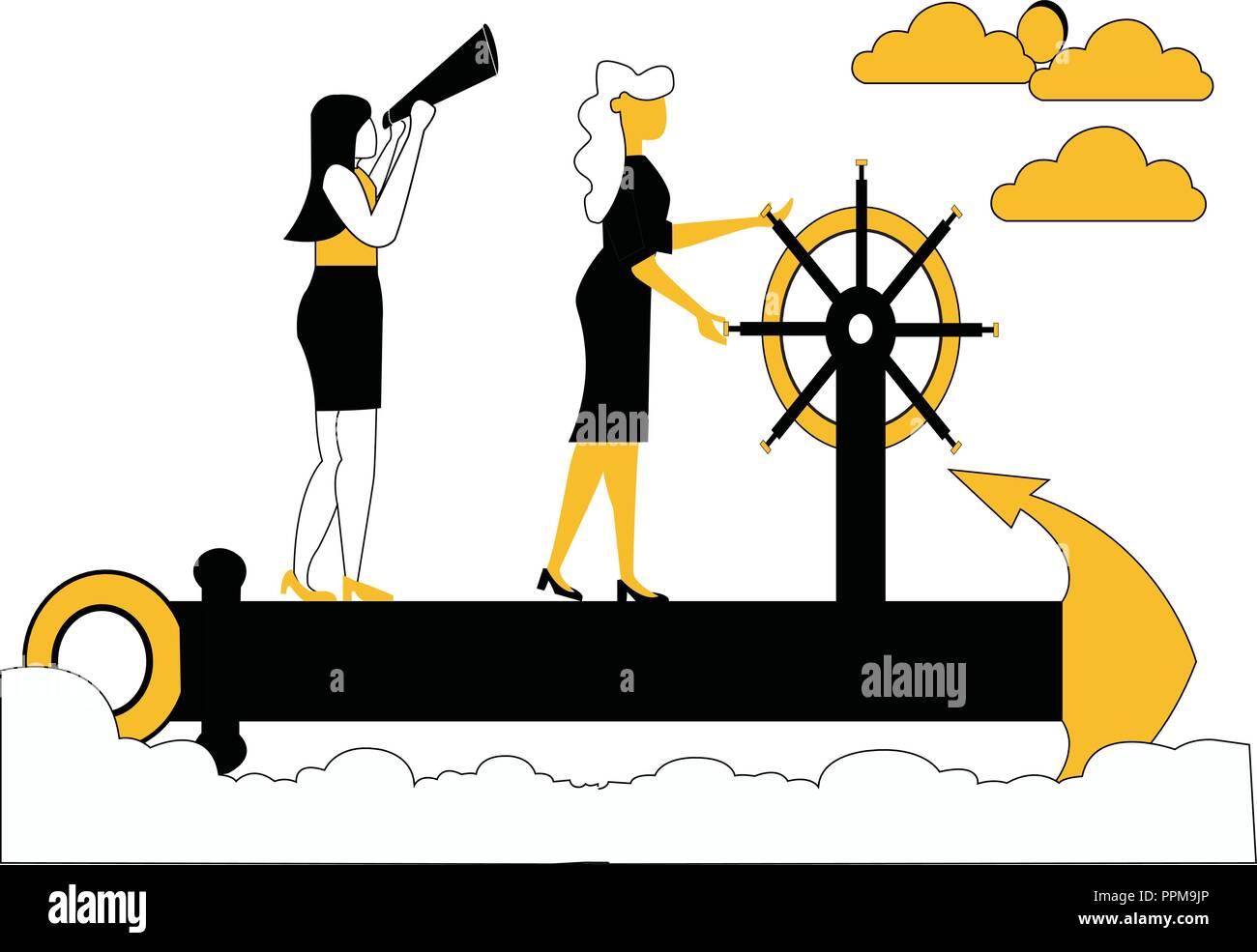 Women leadership concept team Stock Vector Images - Alamy