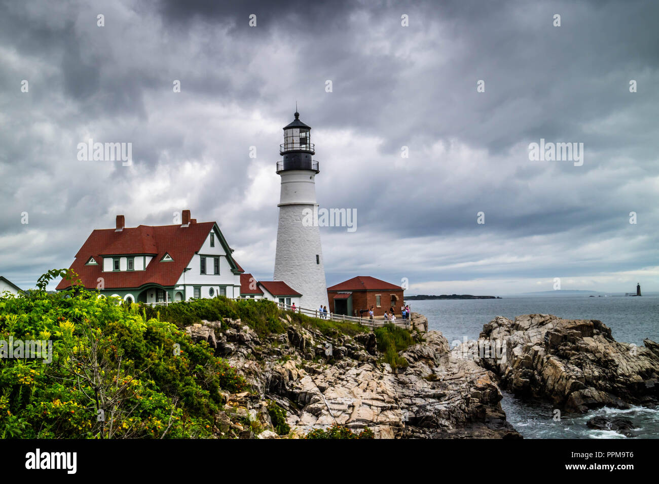 The Portland Head Lighthouse in Cape Elizabeth, Maine Stock Photo - Alamy
