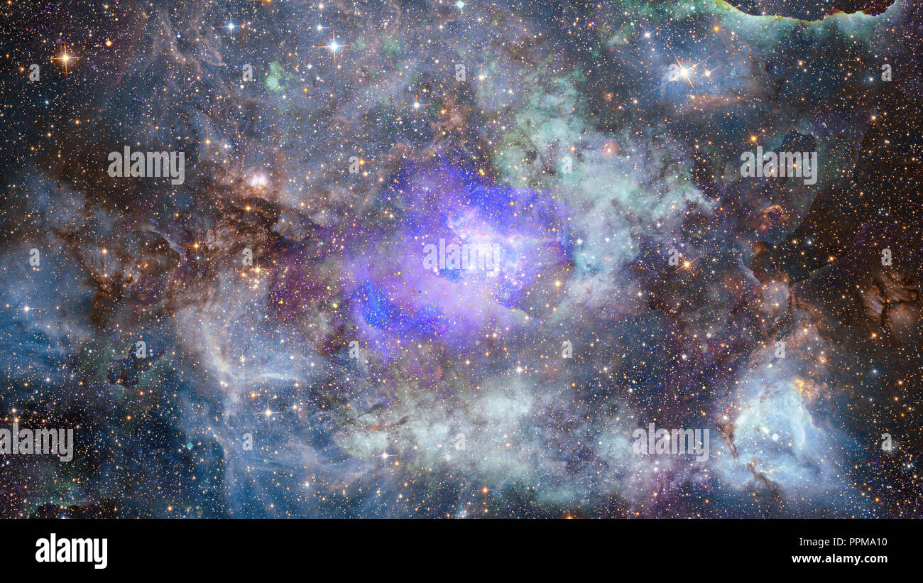 Starry deep space - nebula and galaxy. Elements of this image furnished ...