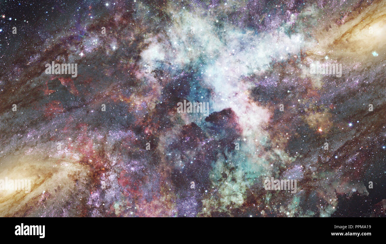 Colorful starry night sky. Outer space. Elements of this image ...