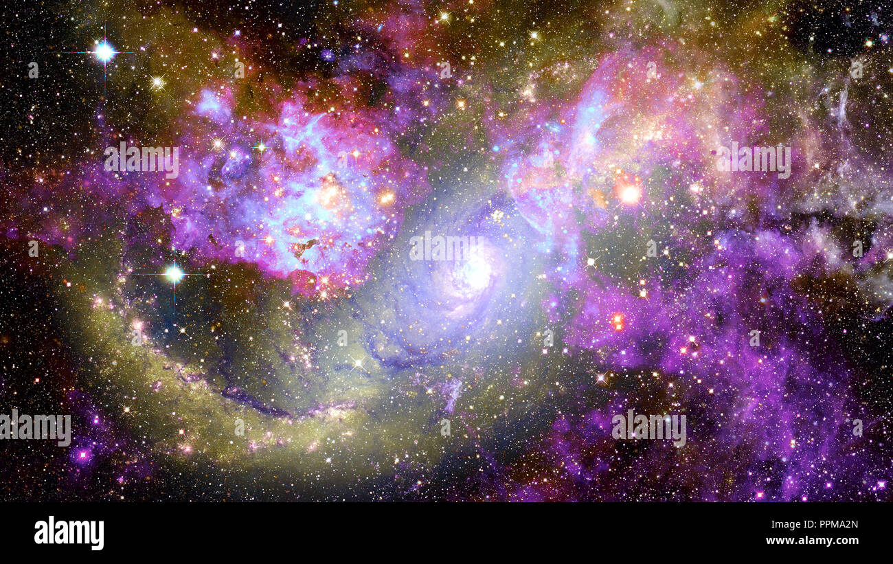 Spiral galaxy in space. Elements of this image furnished by NASA Stock ...