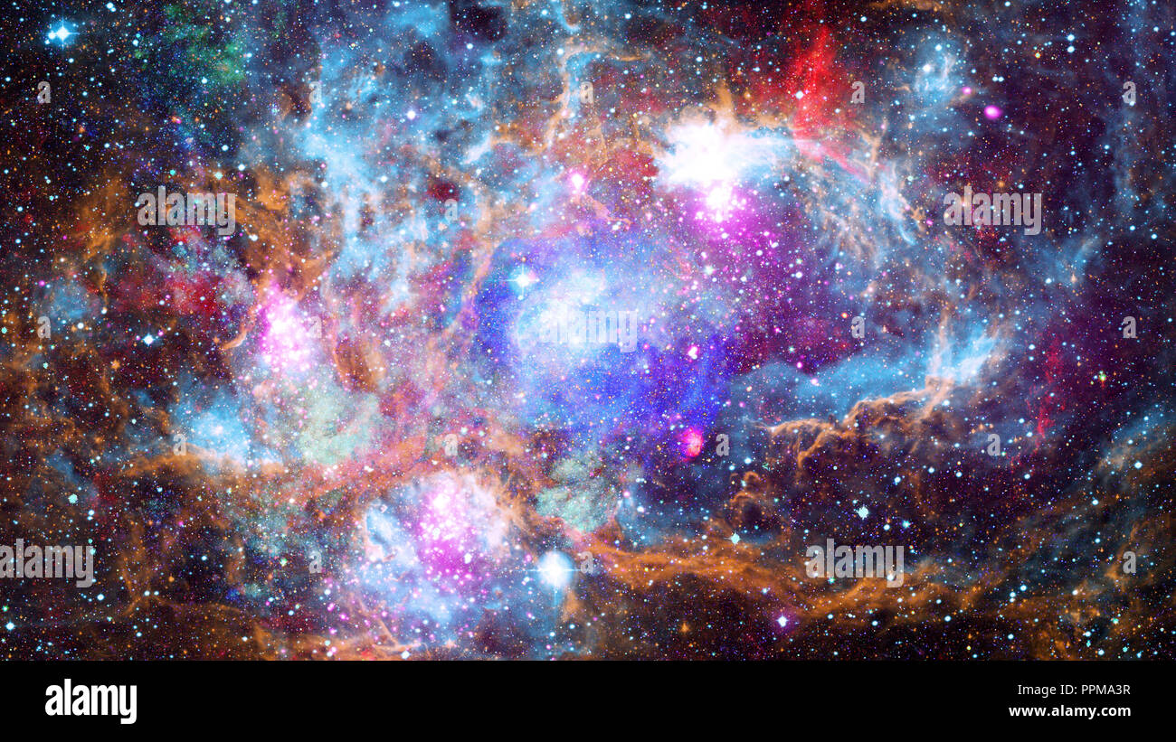 Nebula and stars in outer space. Elements of this image furnished by ...