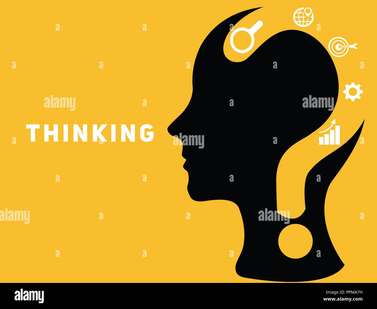 Brain creative concept with question mark Stock Vector Image & Art - Alamy