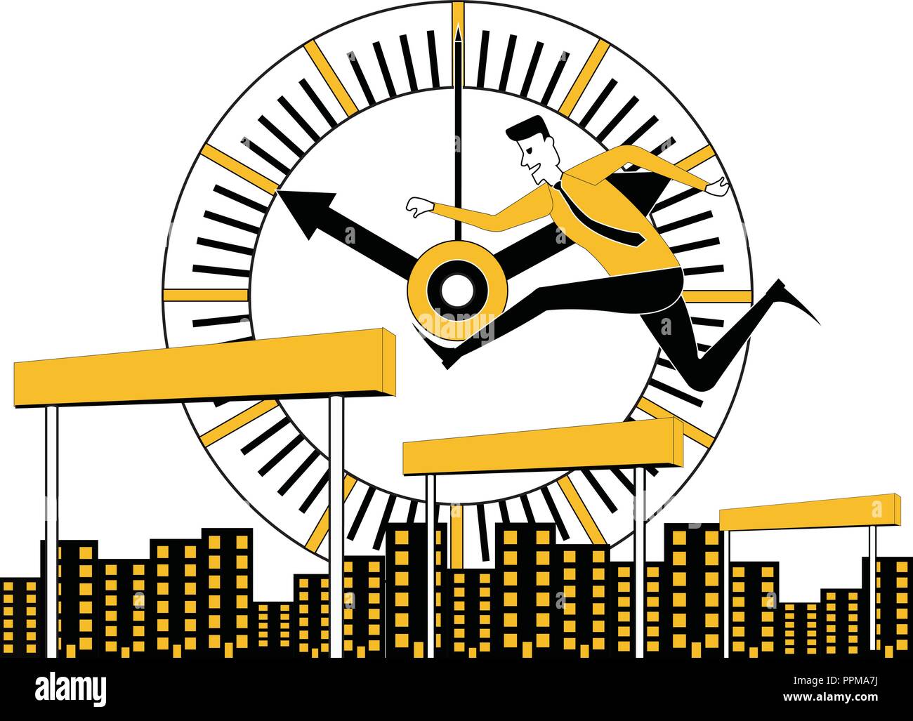 Jumping business man isolated Stock Vector Images - Alamy