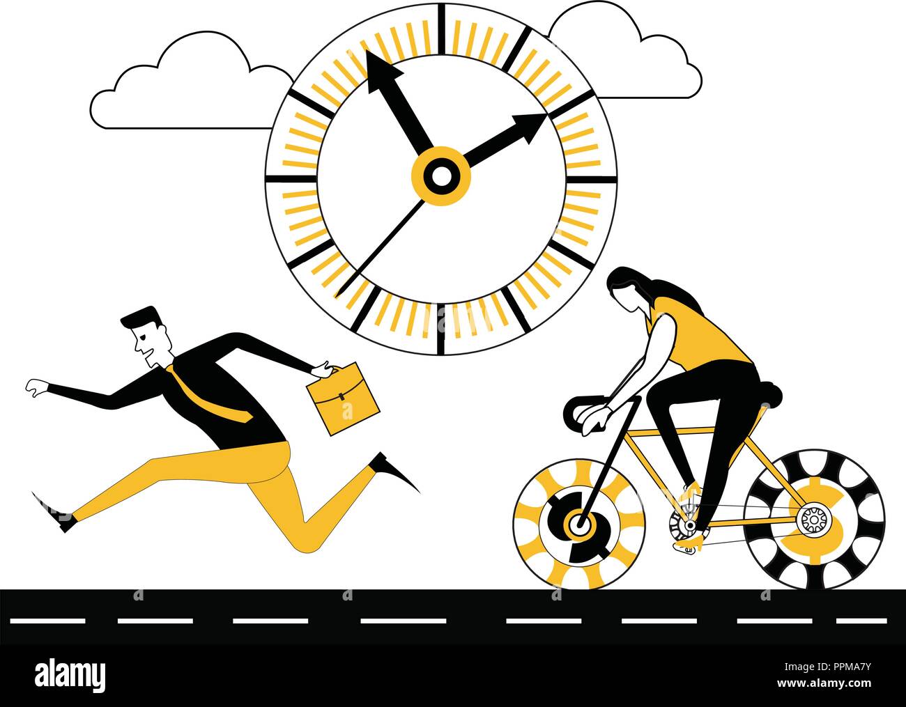 Man run cycle Stock Vector Images - Alamy