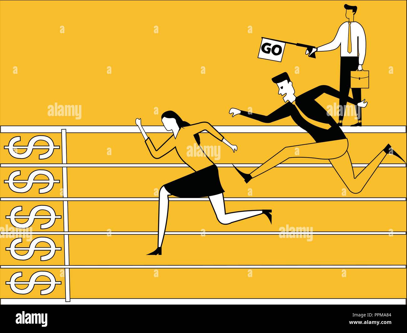 Start line on running Stock Vector Images - Alamy