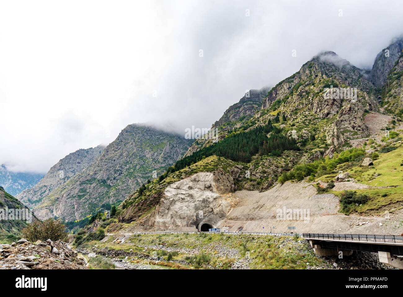 Beautiful landscapes with high mountains of Georgia Stock Photo - Alamy