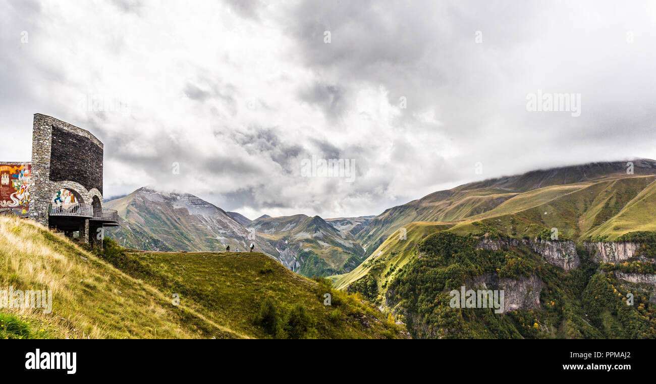 Beautiful landscapes with high mountains of Georgia Stock Photo - Alamy