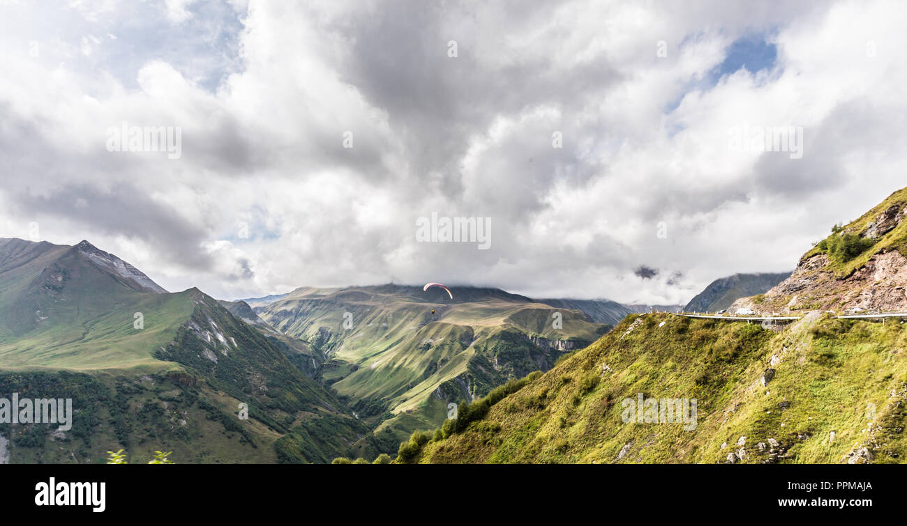 Beautiful landscapes with high mountains of Georgia Stock Photo - Alamy