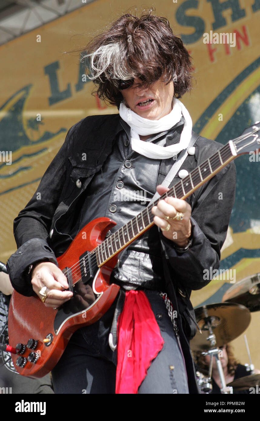 Joe Perry lead guitarist for Aerosmith performs with his other band the ...
