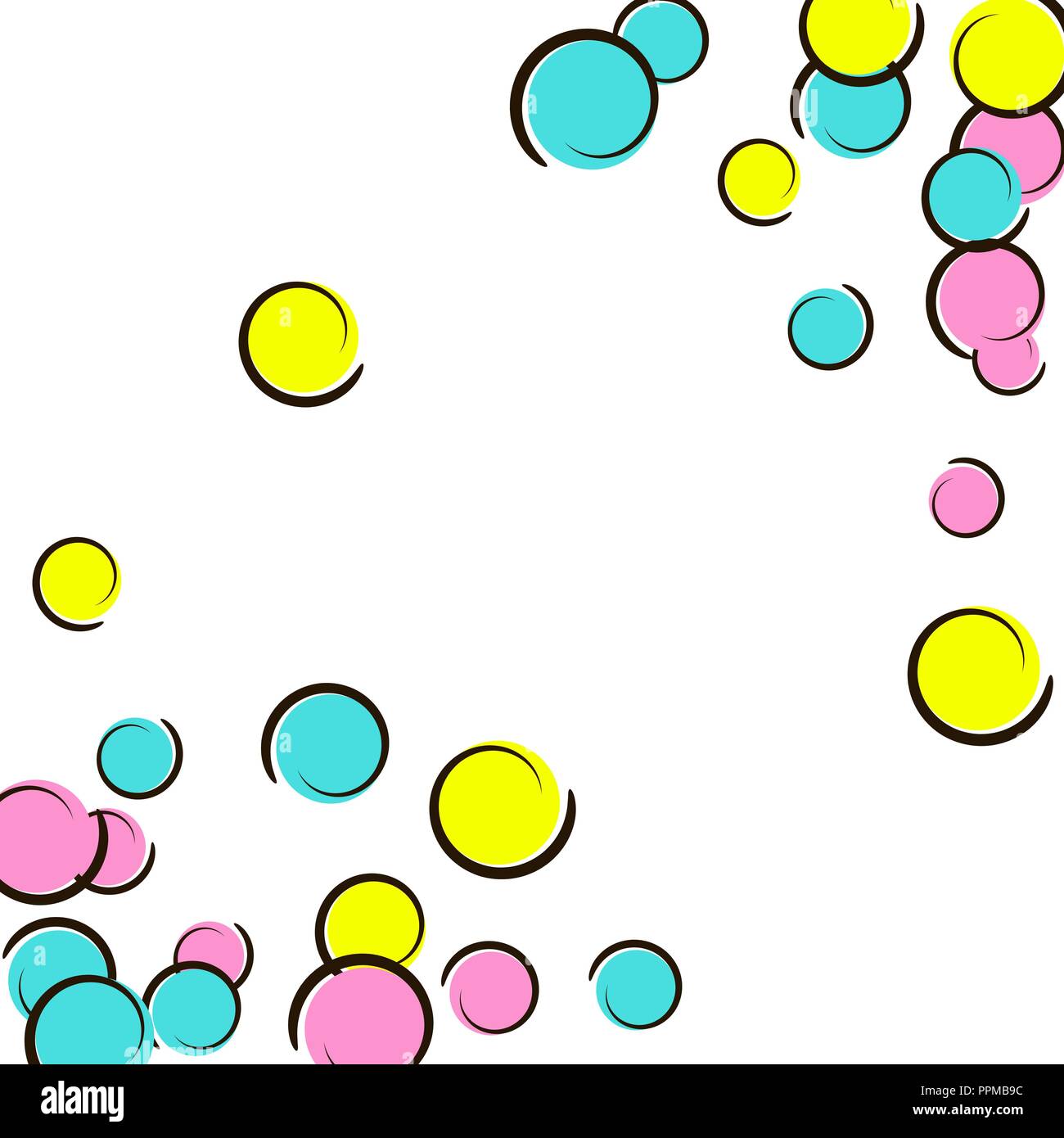 Polka dot frame with comic pop art confetti Stock Vector Image & Art ...