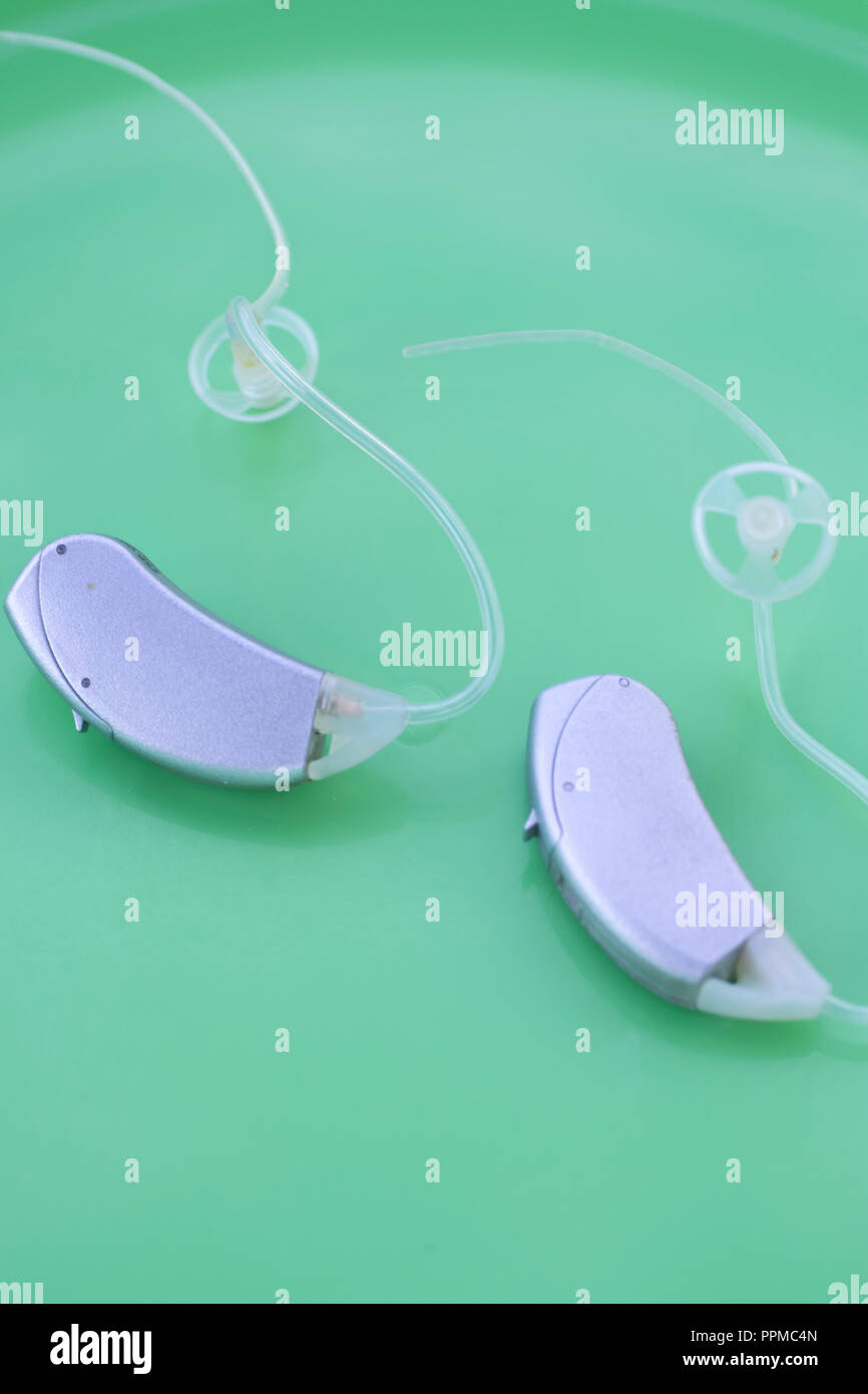 Modern compact in the ear digital audiophone hearing aid for deaf ...