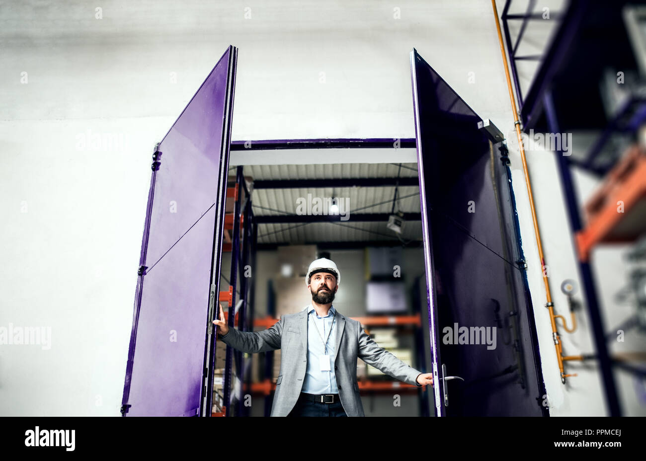 Man opening a gate man hi-res stock photography and images - Alamy
