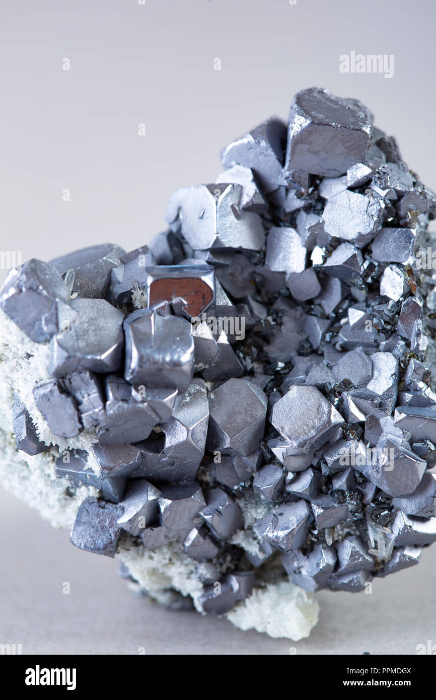 Pyrite mineral crystal and pyrite mineral crystal stone Stock Photo - Alamy