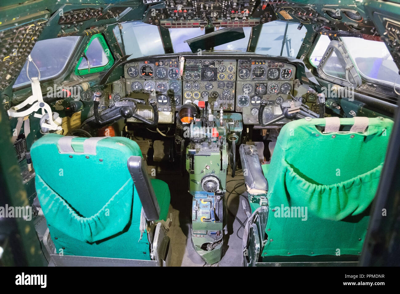 Lockheed L-749 Constellation cockpit on display at the Aviodrome ...
