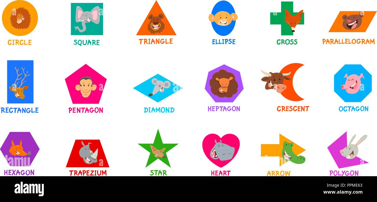 Cartoon geometry shapes hi-res stock photography and images - Alamy