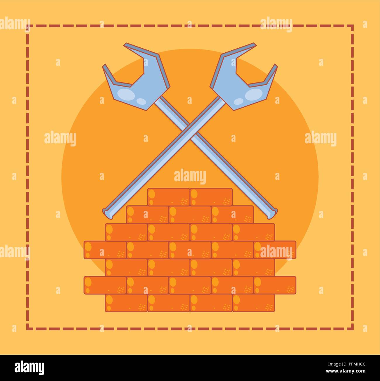 wall with home repair icons vector illustration design Stock Vector ...